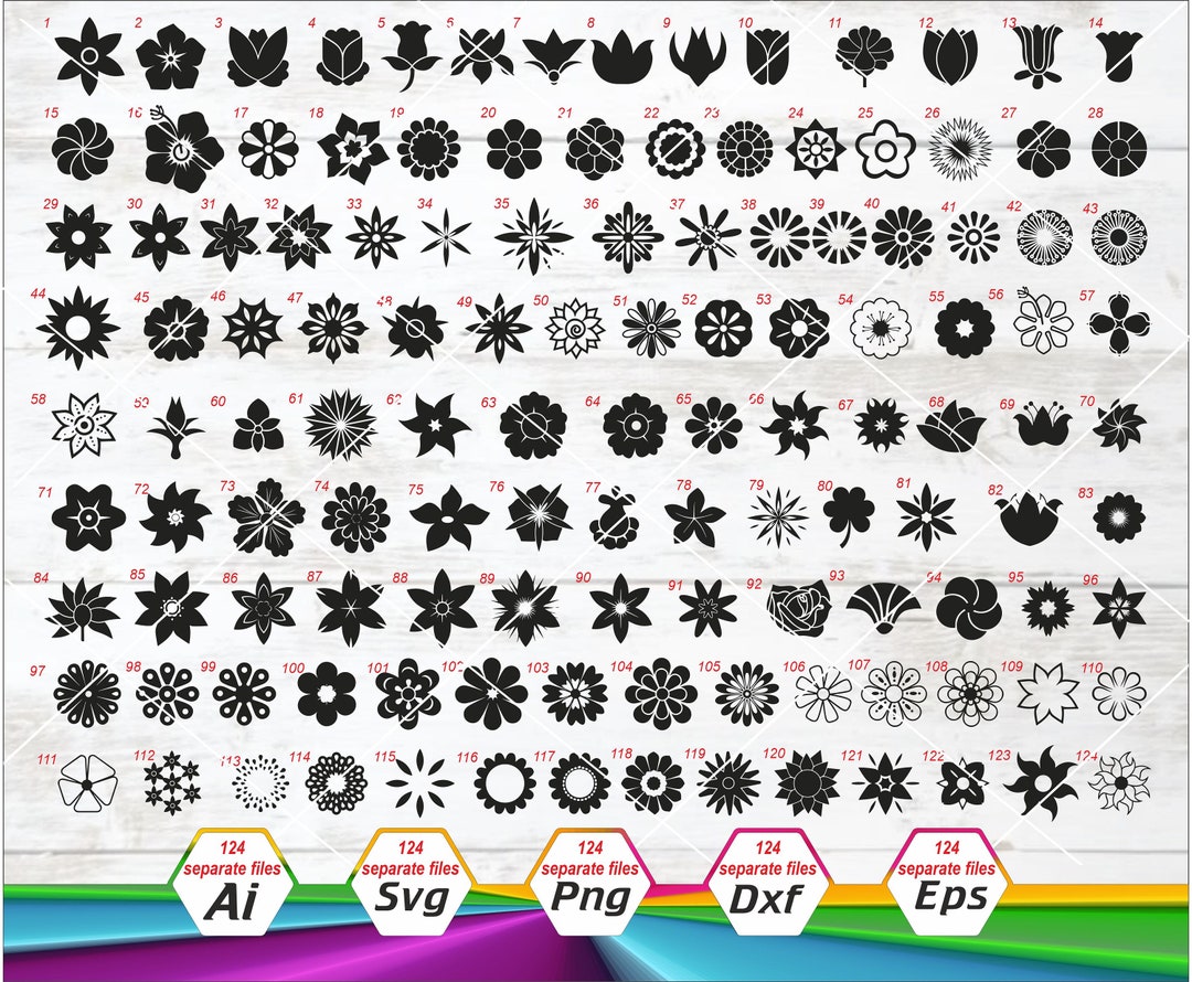 Flower Svg, Floral Svg, Flower Petals Svg, Flowers Bundle Pack, Flower ...