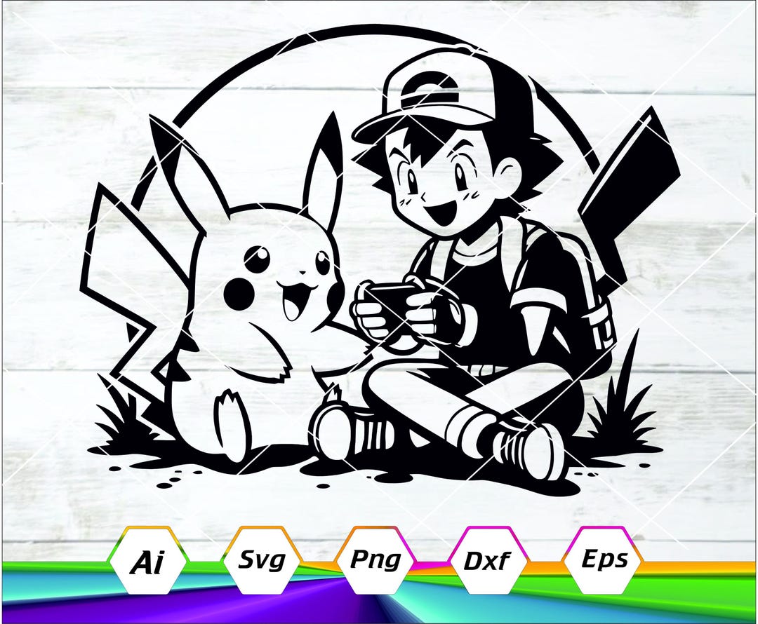 Pokemon svg, Pikachu svg, Ash svg, PokemonGo svg, cortar archivo svg ...