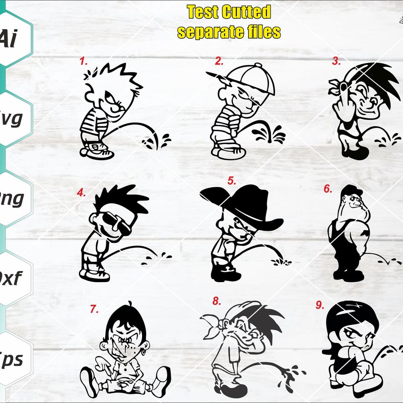 Calvin Pee on Decal - Etsy