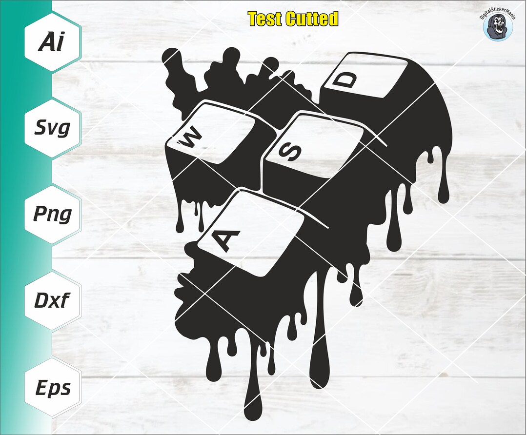 Gamer Svg, WASD Svg, Gaming Keys Svg, Dripping Svg, Gamer Idea Svg ...