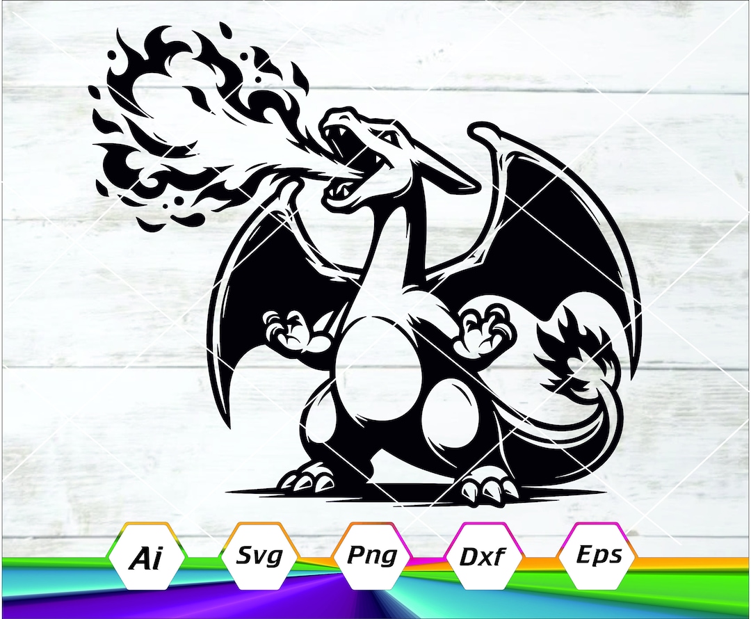 Charizard Svg, Cricut Svg, Silhouette Svg, Cameo Svg, Cut File Svg ...