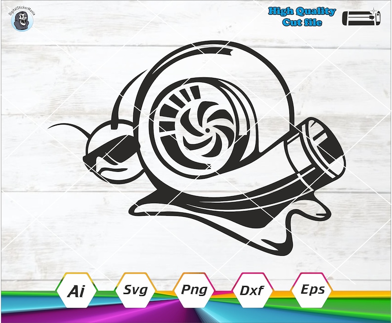 Turbo Snail Svg Car Sticker Svg Car Decal Svg Bumper - Etsy