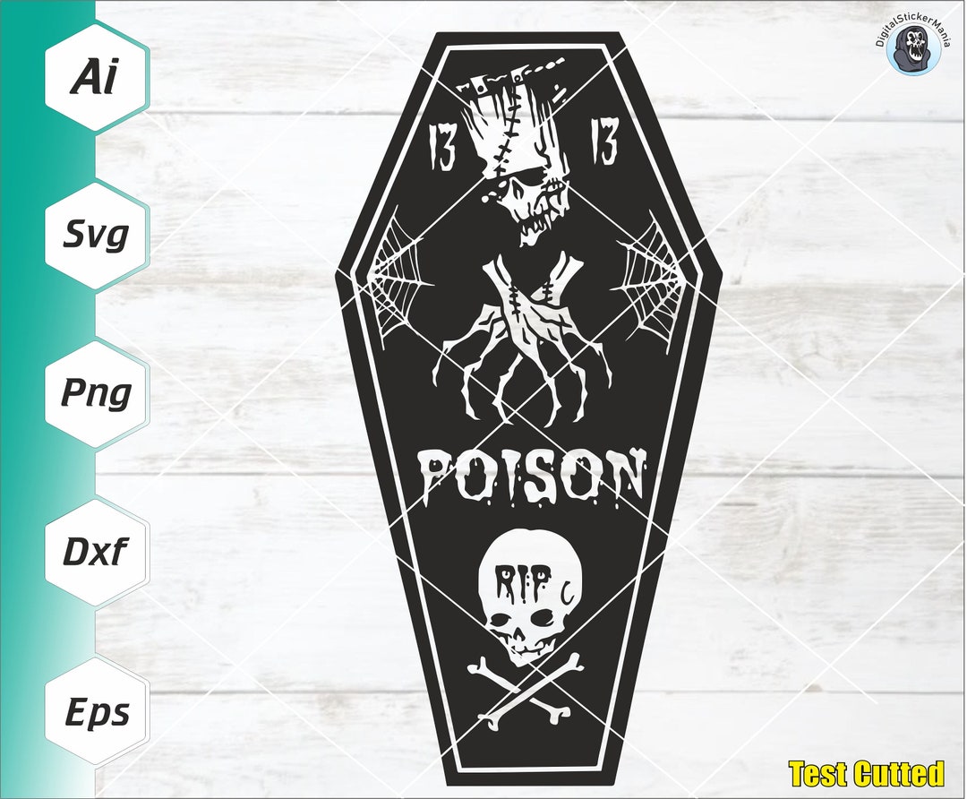 Poison Coffin Svg, Rip Casket, Death Sarcophagus, Skeleton Tomb, 13 ...