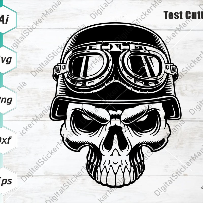Skull Motorcycle Decals - Etsy