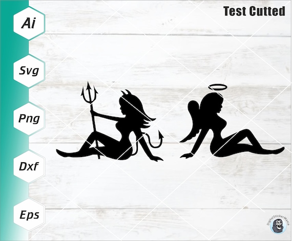 Good Girl Bad Girl Svg Angel and Devil Girls Sexy Naughty or - Etsy