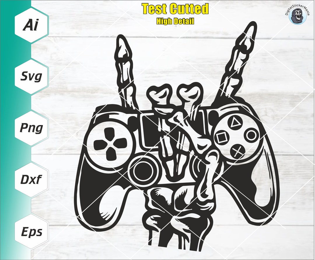 Gamer Svg, Skeleton Gamer Svg, Playstation Controller Svg, Gaming Svg ...