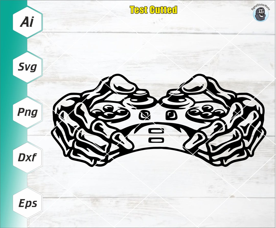 Gamer Skeleton Hands SVG, Skeleton Gamer, Playstation Controller ...