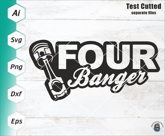 Four Banger Svg 4 Cylinder Piston Engine Silhouette Svg - Etsy
