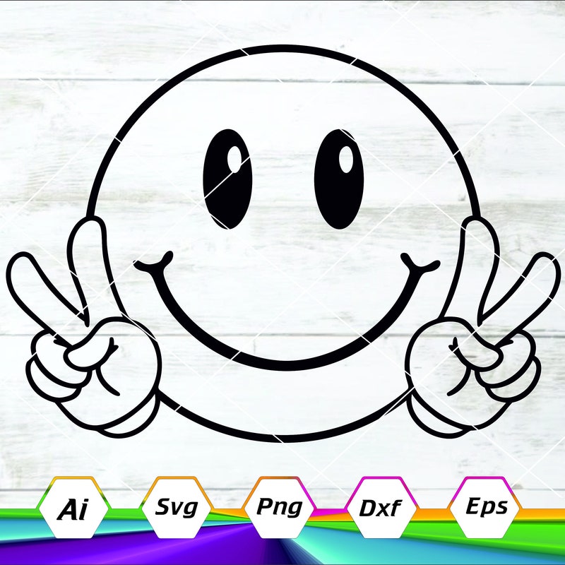 Smiley Face Svg - Etsy