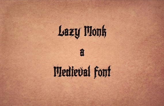 Lazy Monk Font Handwritten Cursive Font Calligraphy Font | Etsy