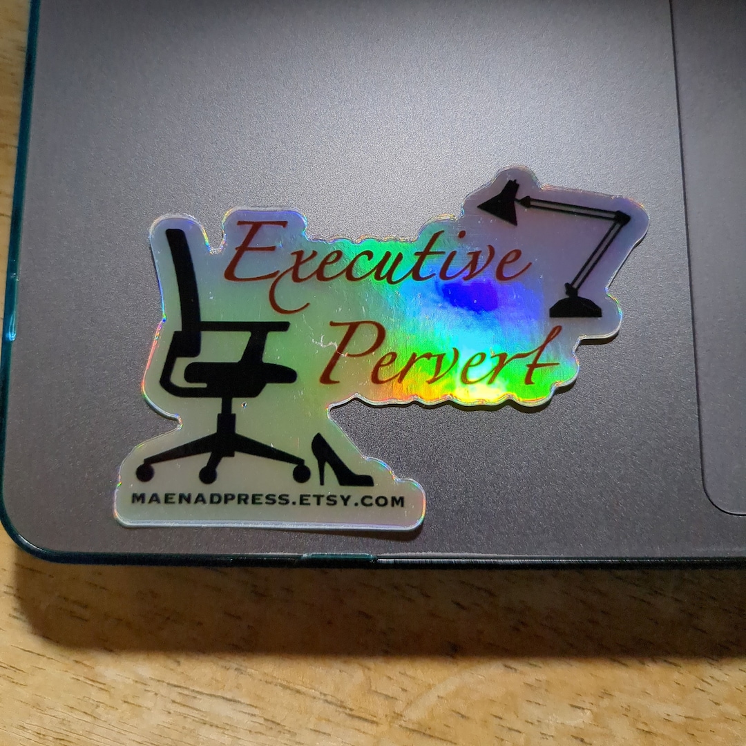 Executive Pervert Holographic Sticker - Etsy