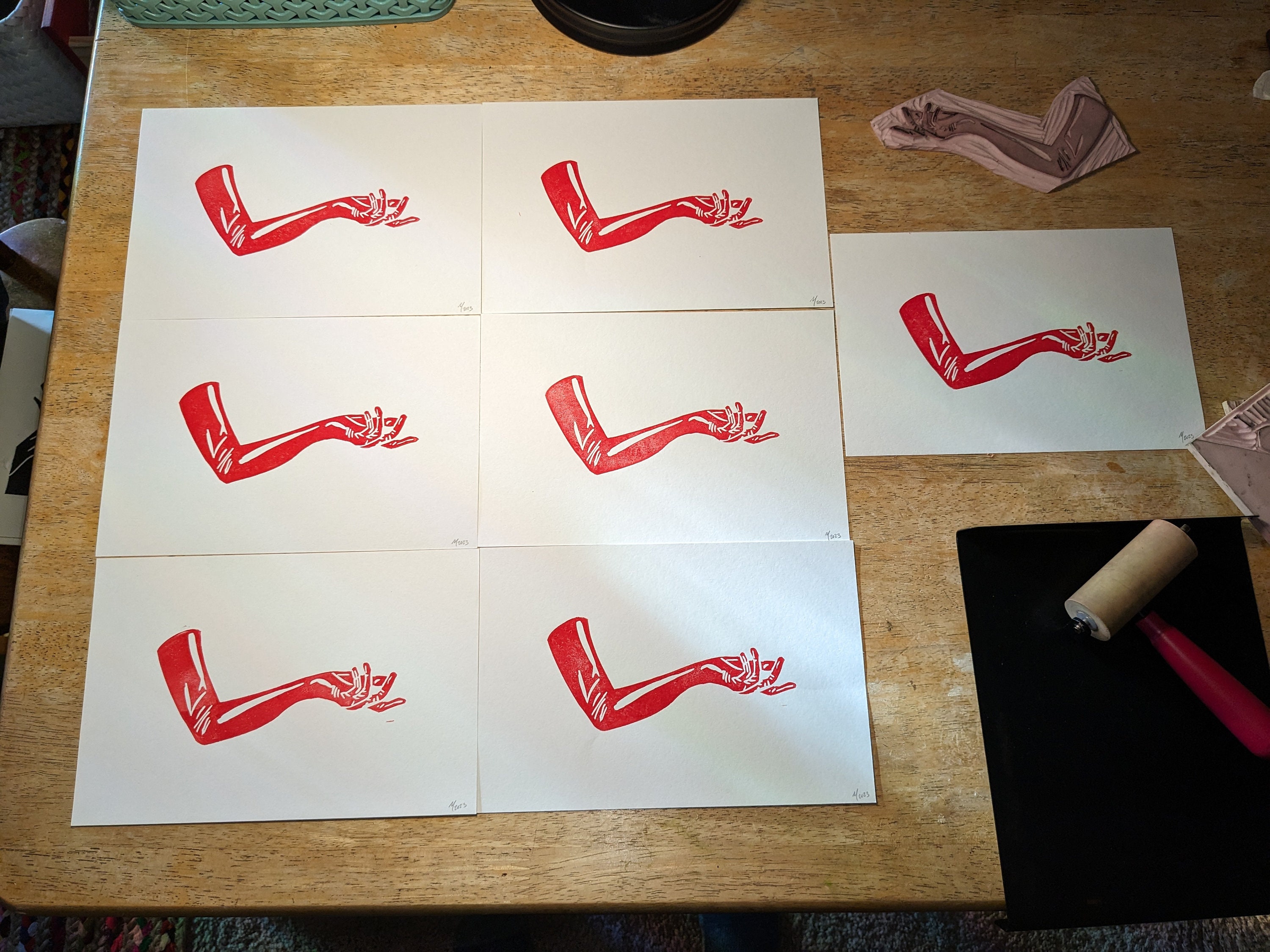 Latex Opera Glove Handmade Lino Print - Etsy