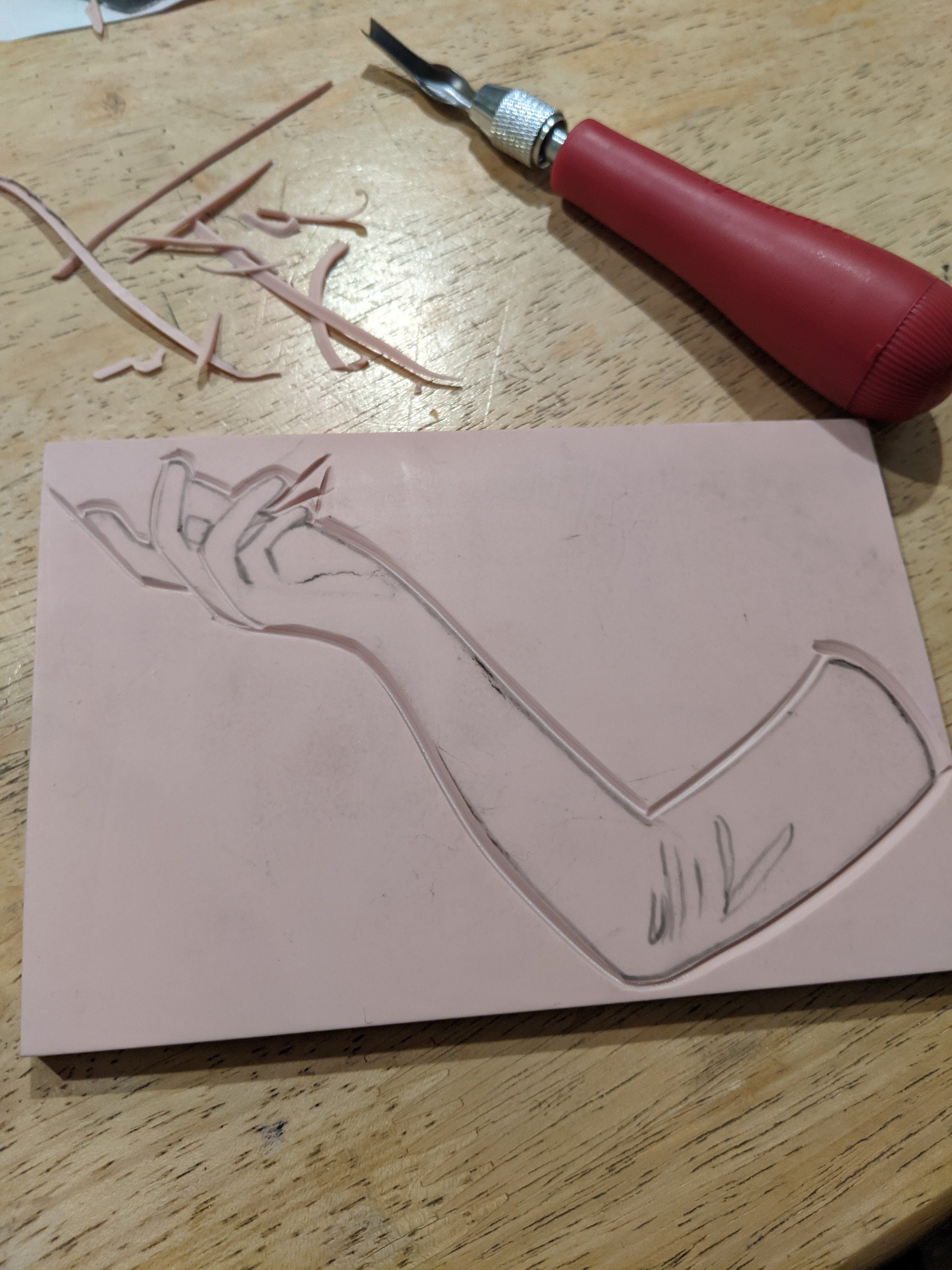 Latex Opera Glove Handmade Lino Print - Etsy