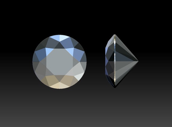 ROUND Brilliant Cut 3d STL Models Gemstone Printable | Etsy