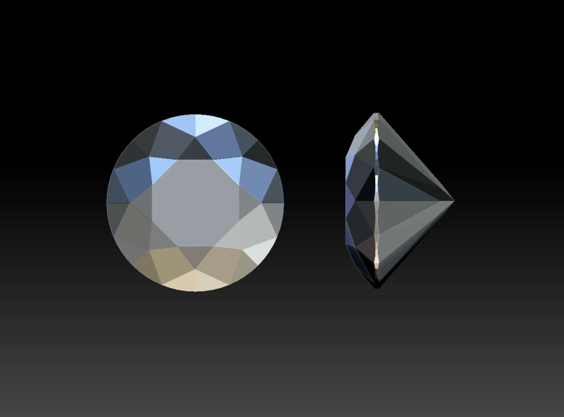 ROUND Brilliant Cut, 3d STL Models , Gemstone Printable, Gemstone ...