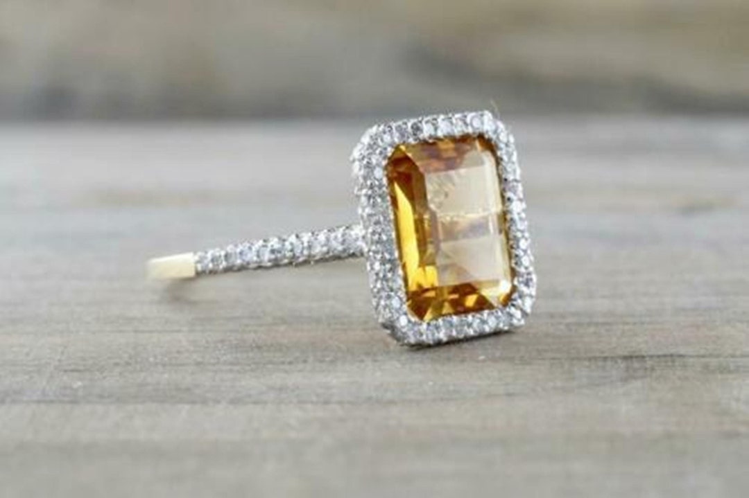 Natural Citrine 7.25 Carat Ring, 925 Sterling Silver, Handmade Ring for ...