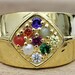 Natural Navaratna 9 Stone Ring, Gold Plated , Handmade Ring for Men and ...