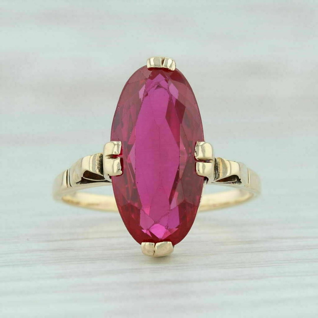 Natural 5.25 Carat Ruby Engagement Ring 925 Sterling Silver - Etsy