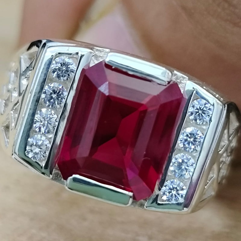 Mens Natural Ruby Ring - Etsy