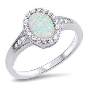 Natural 7 Carat White Opal 925 Sterling Silver Handmade Ring - Etsy