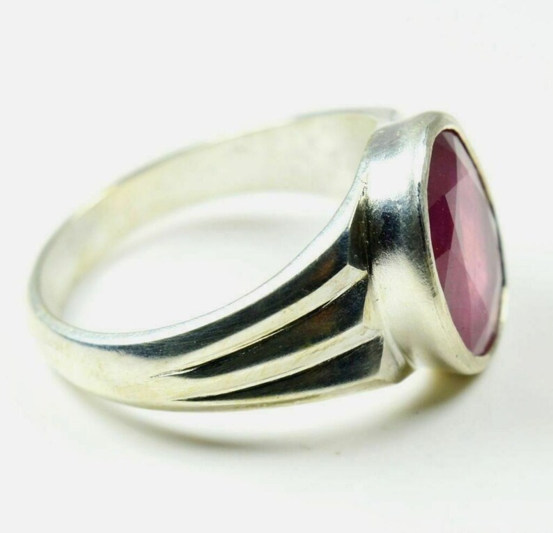 Natural 7 Carat Ruby 925 Sterling Silver Handmade Ring for - Etsy