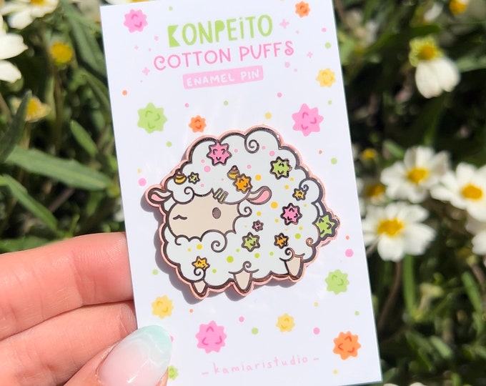 Konpeito Cotton Puff Hard Enamel Pin - Etsy Canada