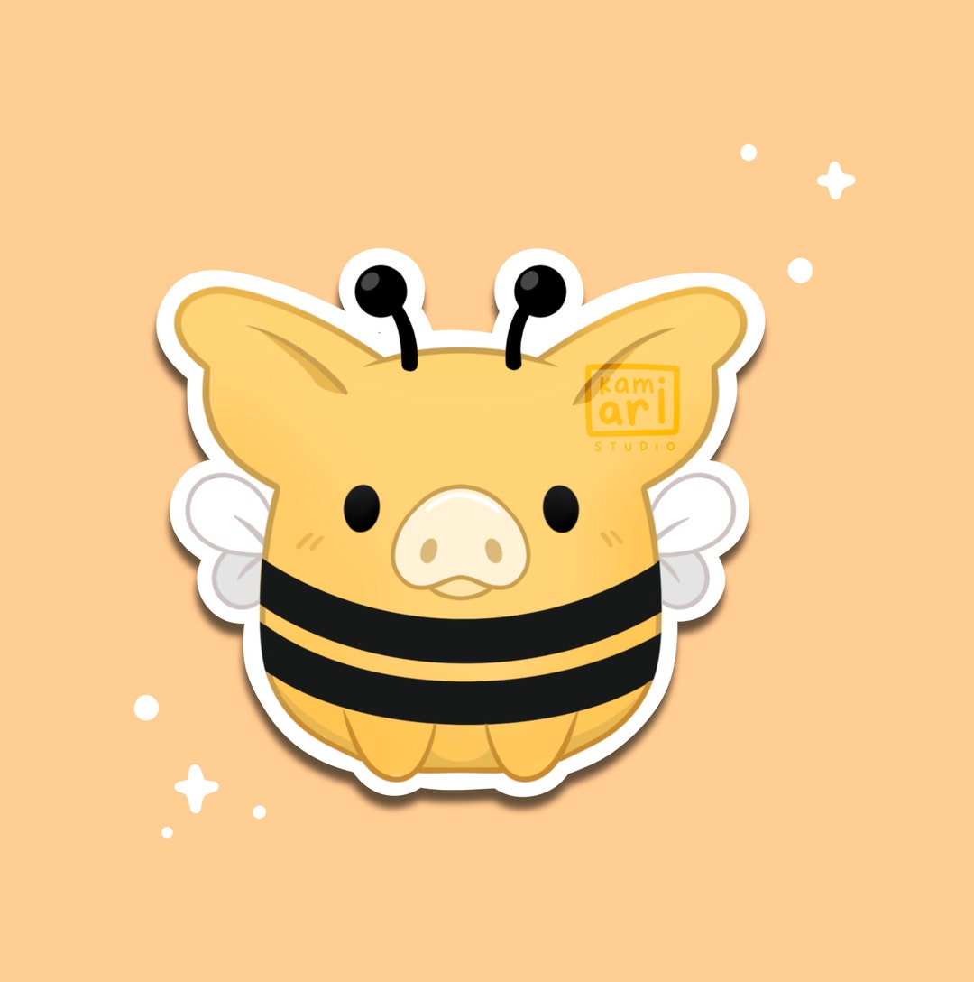 Honey Bee Piglet Vinyl Sticker - Etsy