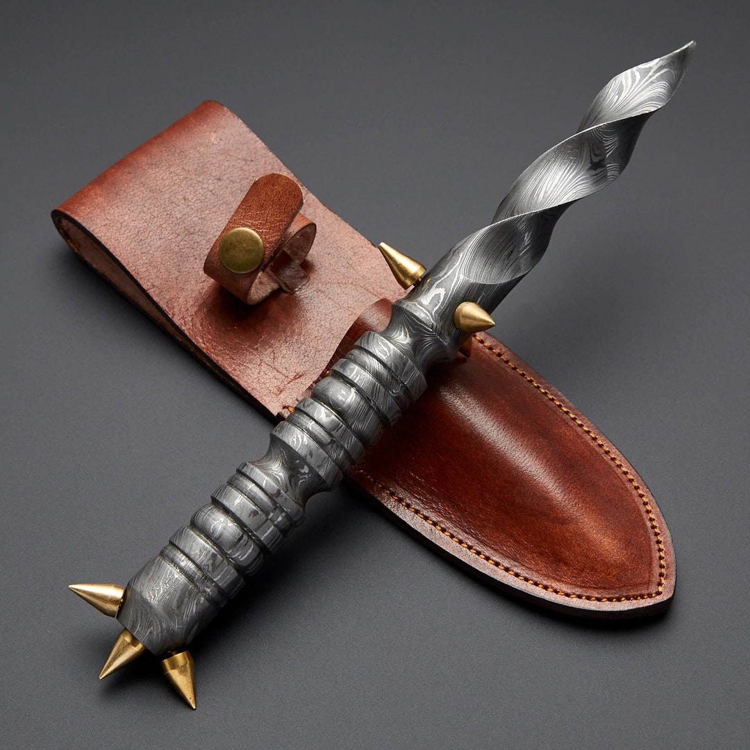 Damascus Tridagger Knife Tridagger Every Day Carry Knife - Etsy