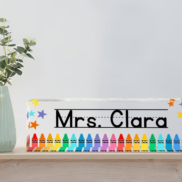 Teacher Name Plate - Etsy