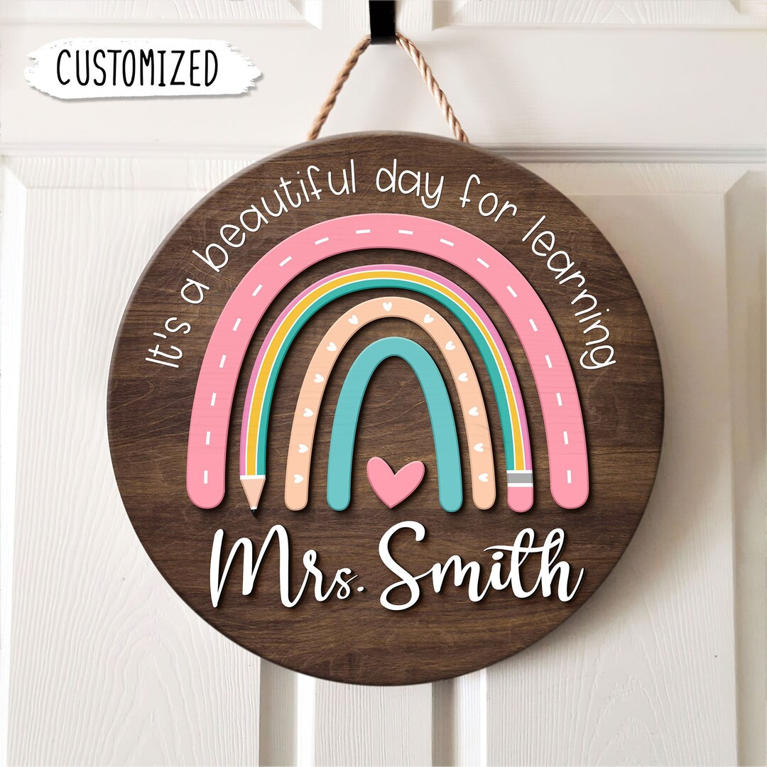 Teacher Door Hanger Back to School Sign Teacher Door Sign - Etsy
