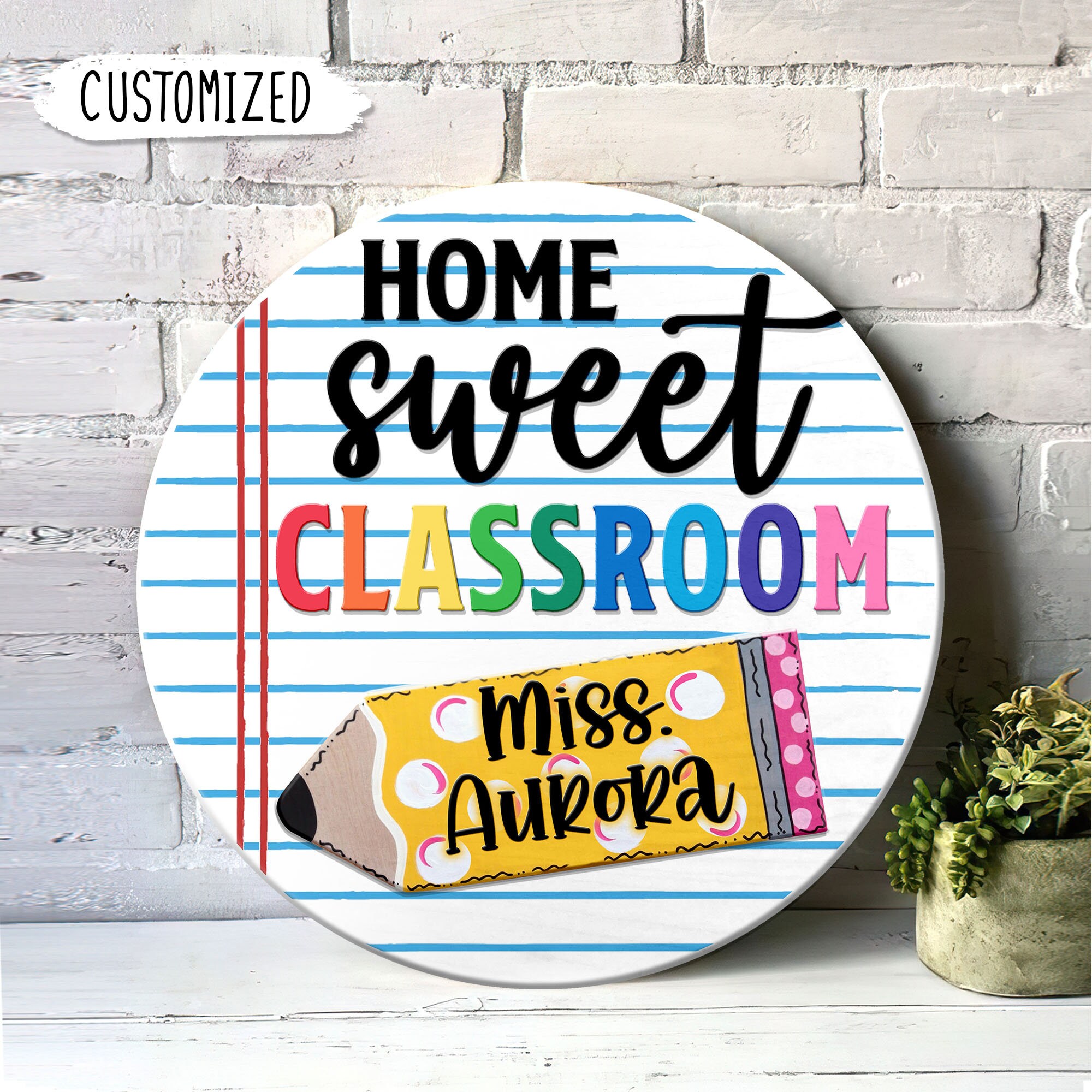 Home Sweet Classroom Personalized Classroom Door Sign - Etsy