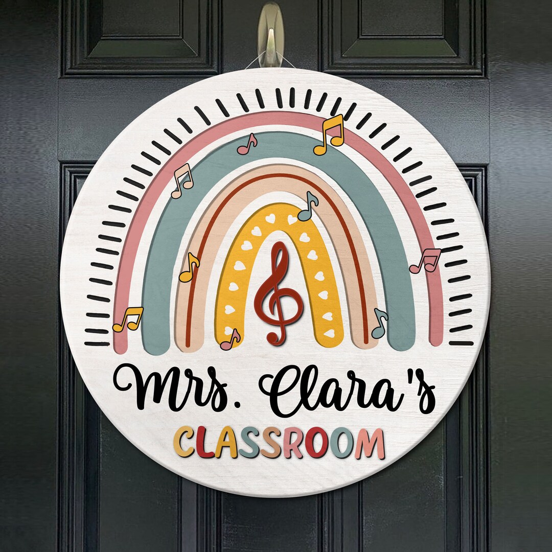 Personalized Music Teacher Door Sign, Music Education Sign, Music ...