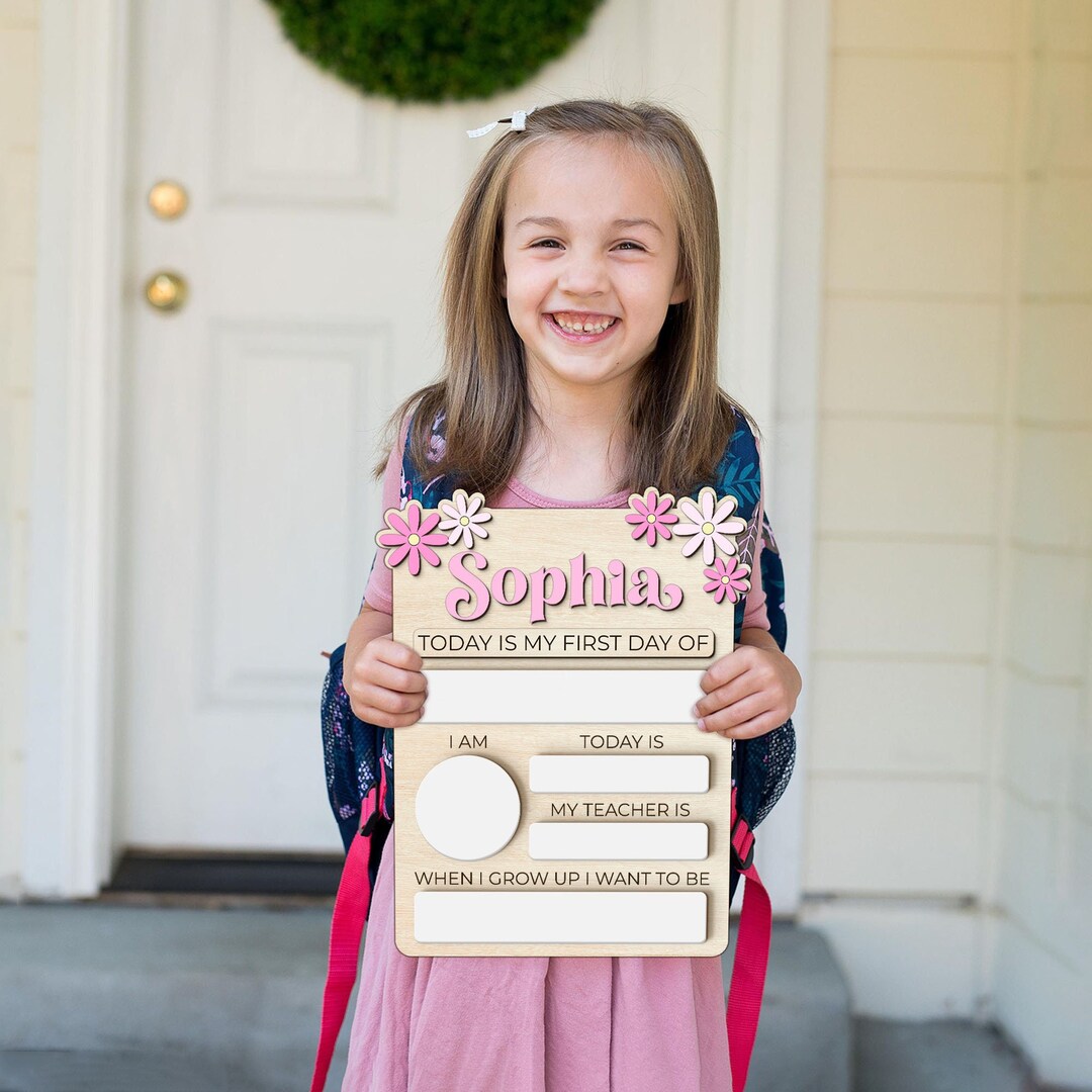 Custom Back to School Sign First Day of School Sign 1st Day - Etsy