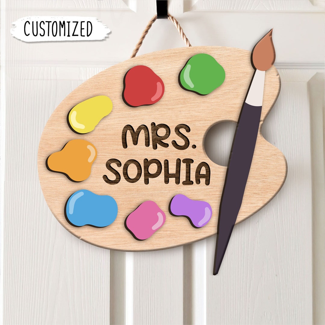 Personalized Art Teacher Sign, Art Teacher Doorsign, Gifts for Art ...