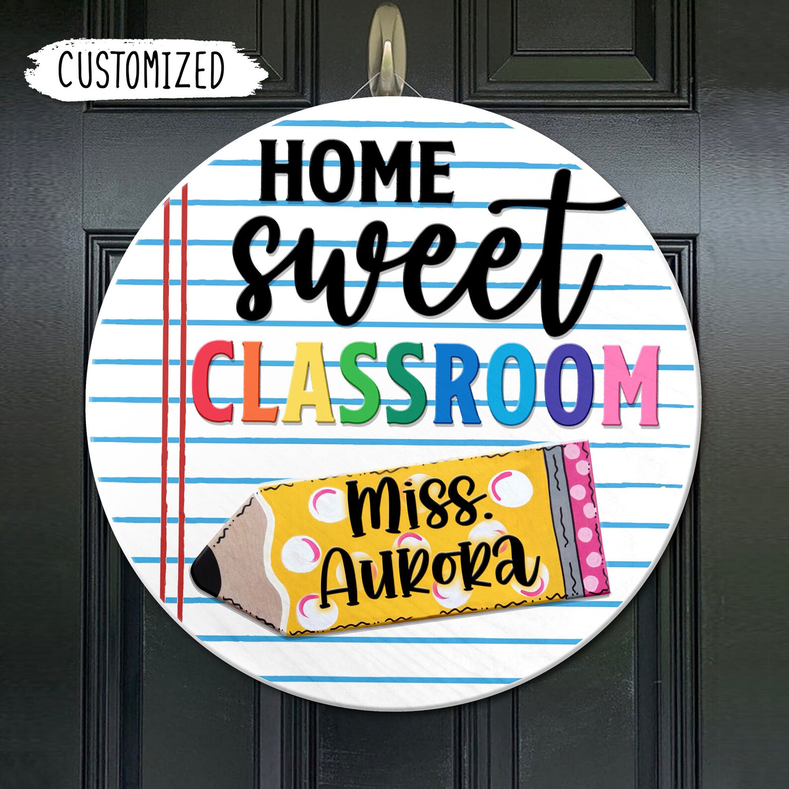Home Sweet Classroom Personalized Classroom Door Sign - Etsy