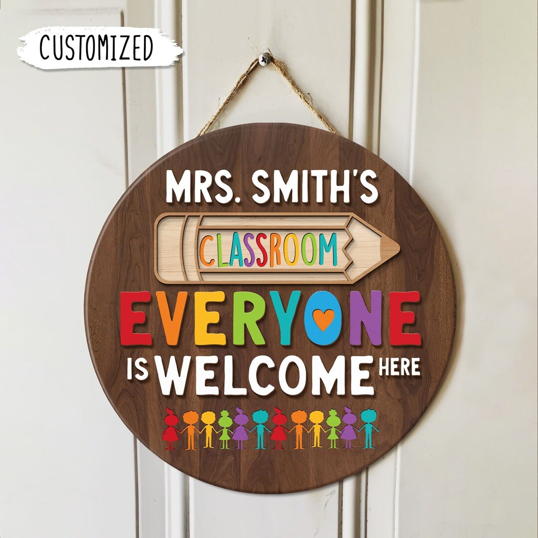 Personalized Classroom Door Sign Teacher Door Sign Teacher - Etsy Hong Kong