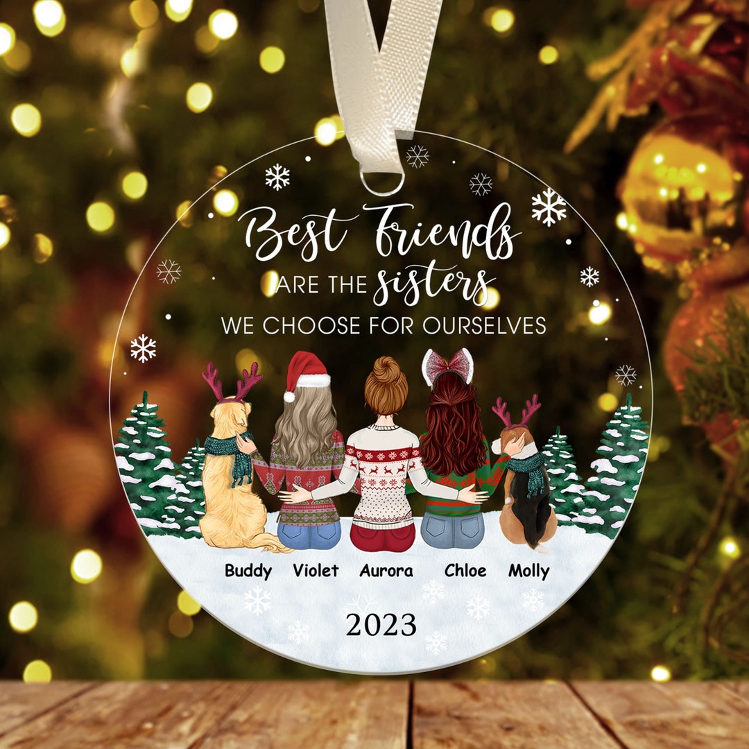 Personalized Best Friend Christmas Ornament, Bestie Christmas Gifts ...