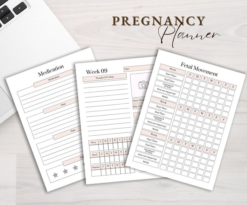 Pregnancy Planner Printable, Printable Pregnancy Journal, Expecting Mom ...