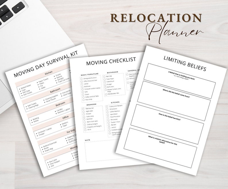 Relocation Planner Printable and Editable Canva Templates | Moving ...