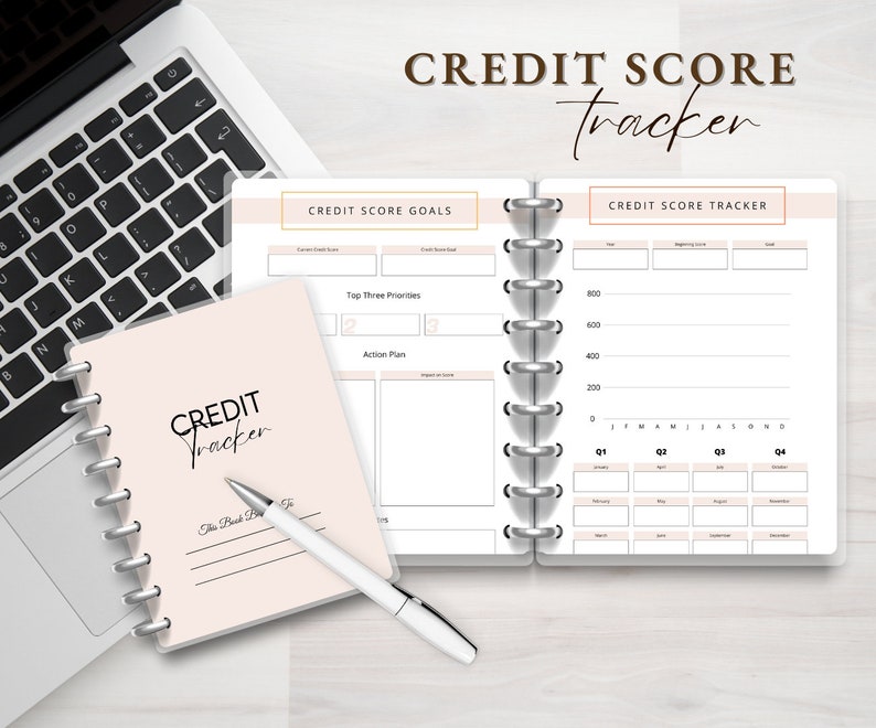 Credit Score Planner Printable Set, Credit Score Trackers, Money Goals ...