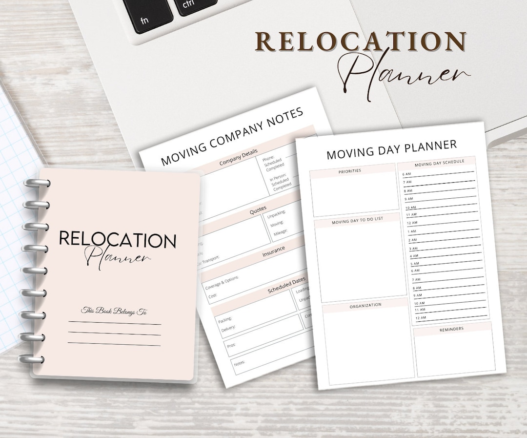 Relocation Planner Printable and Editable Canva Templates | Moving ...