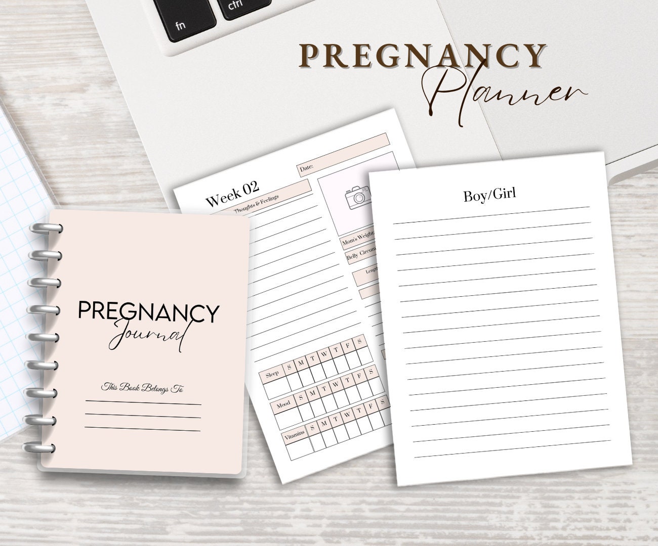 Pregnancy Planner Printable, Printable Pregnancy Journal, Expecting Mom ...