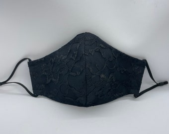 Black Lace Mask - Etsy