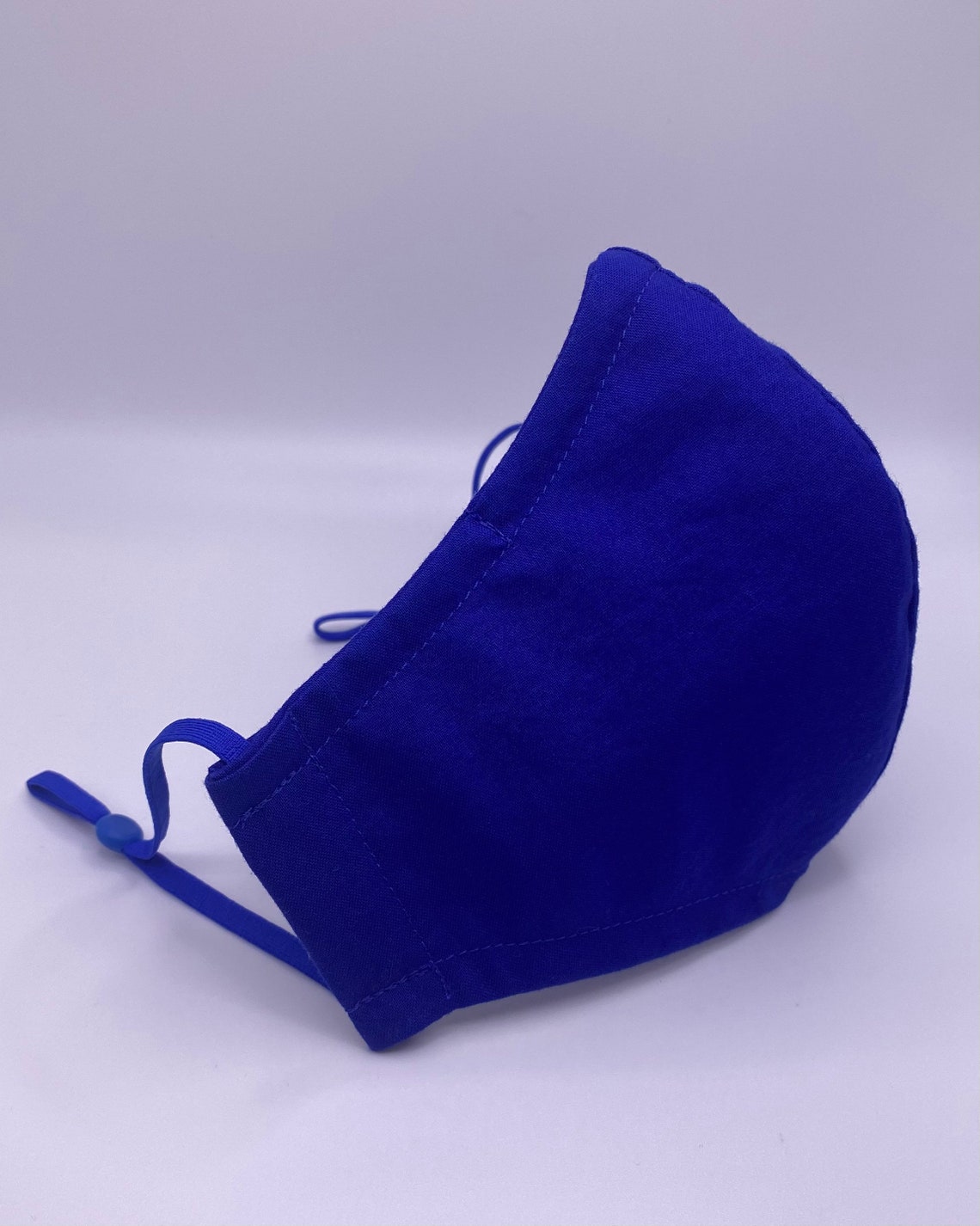 Royal Blue Face Mask With Nose Wire / Adjustable Ear Loops Optional ...