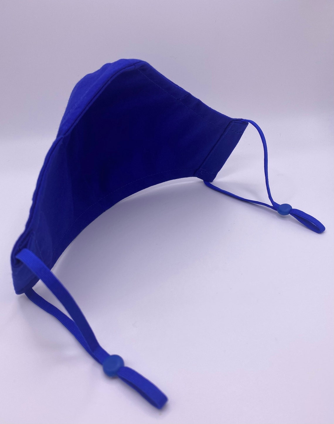 Royal Blue Face Mask With Nose Wire / Adjustable Ear Loops Optional ...