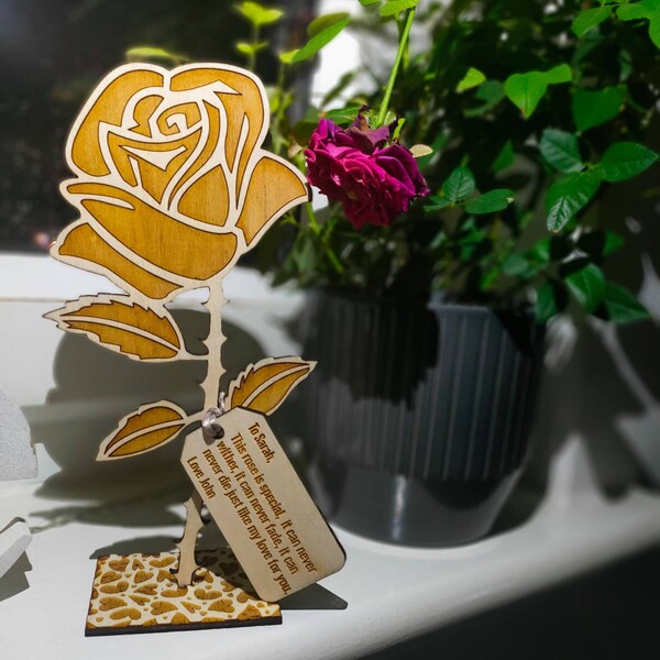 Wooden Rose - Etsy