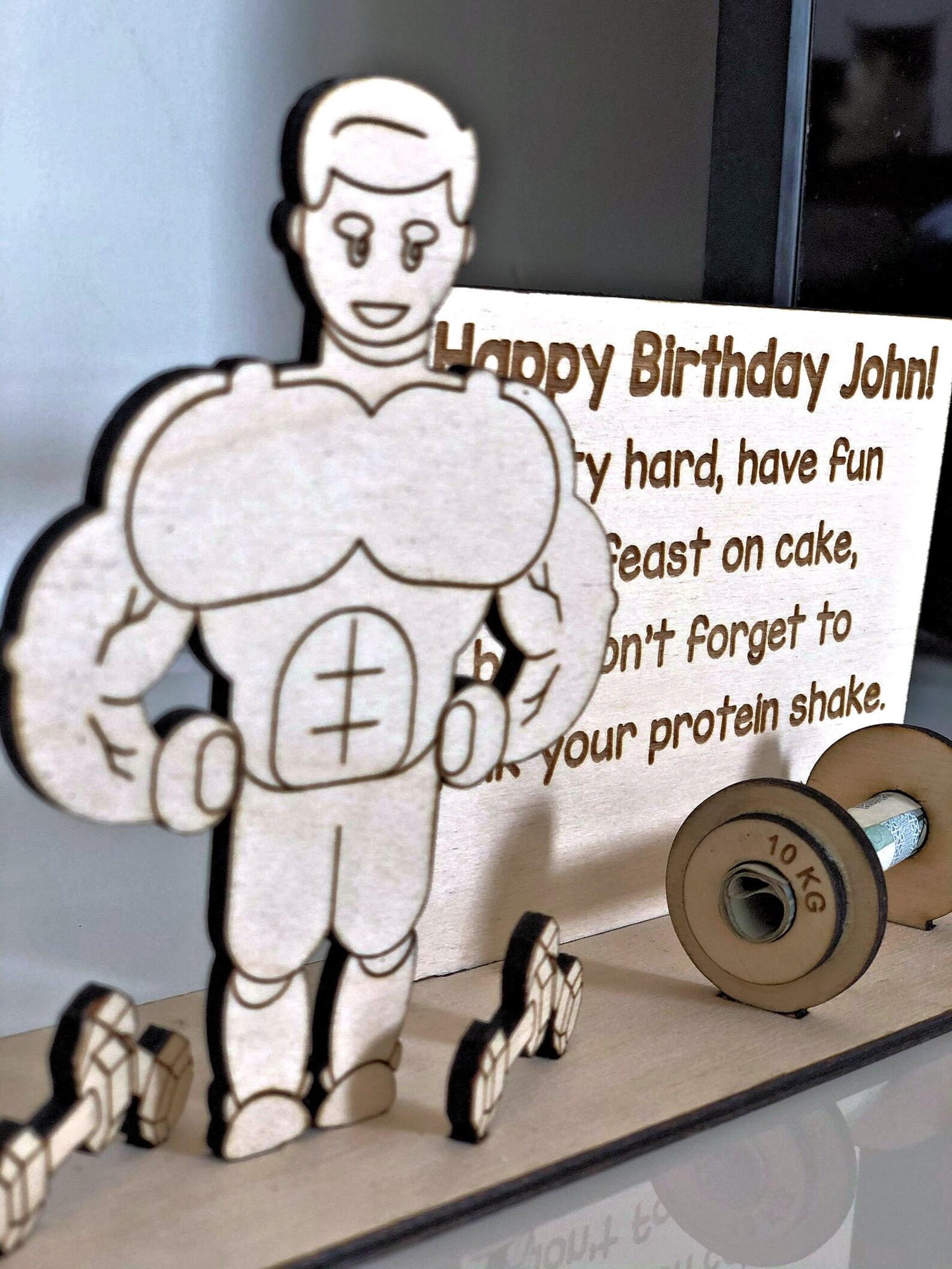 Personalised Bodybuilder Money Gift, Fitness, Personal Trainer, Gym ...