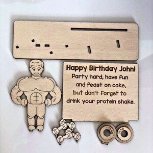 Personalised Bodybuilder Money Gift, Fitness, Personal Trainer, Gym ...