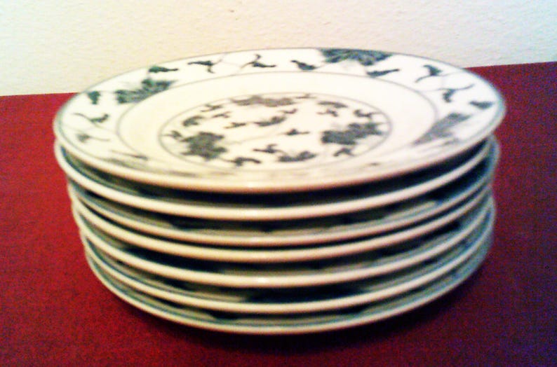 Set of Seven Blue and White Bread & Butter Plates Taiwan - Etsy