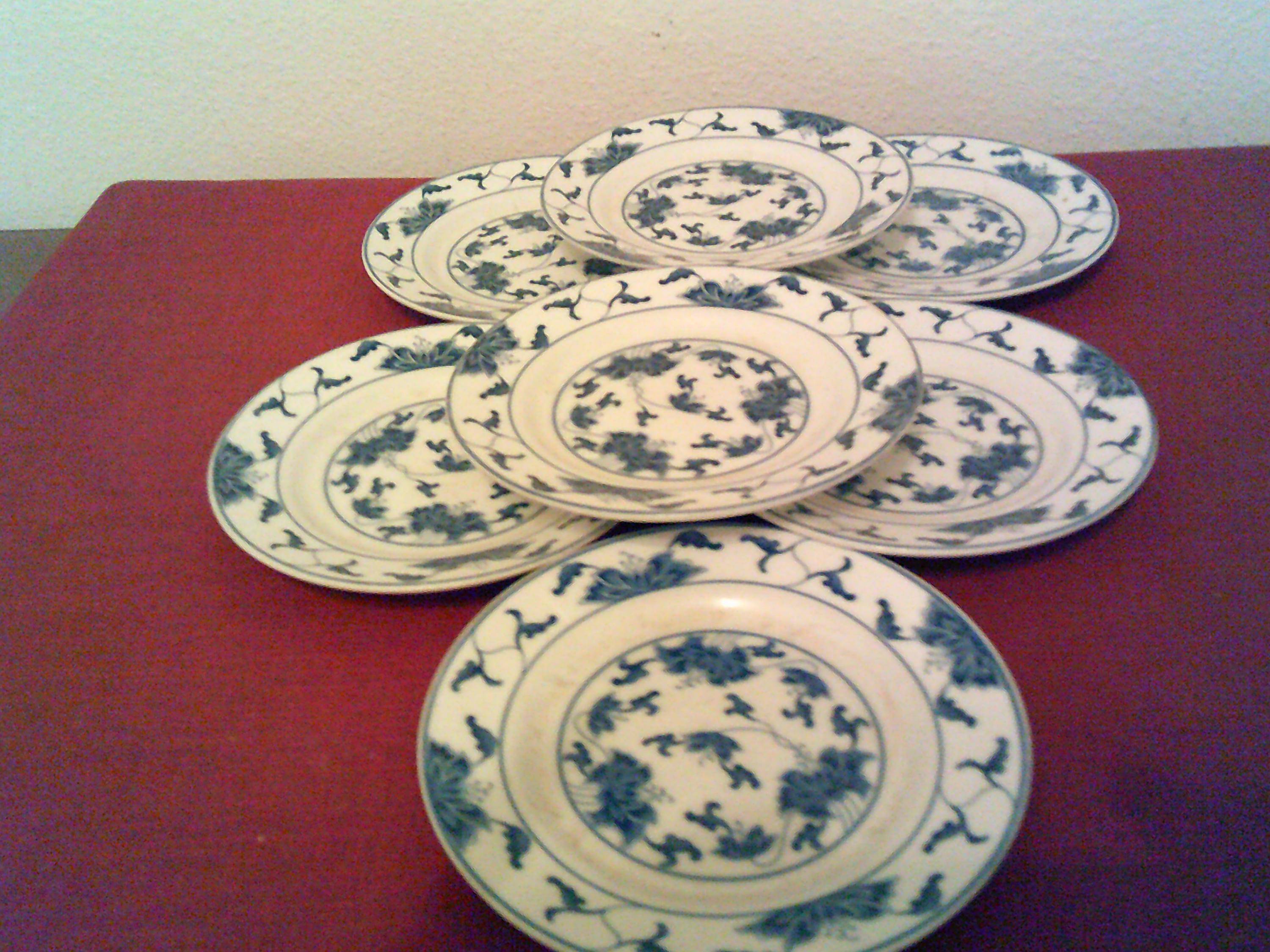 Set of Seven Blue and White Bread & Butter Plates Taiwan - Etsy